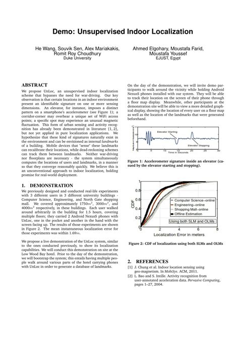 Pdf Demo Unsupervised Indoor Localization