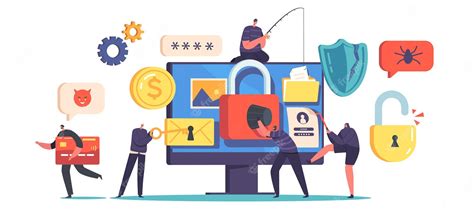 Premium Vector Password Phishing Hacker Attack Concept Hackers Stealing Personal Data In