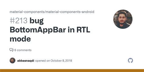 Bug Bottomappbar In Rtl Mode · Issue 213 · Material Components