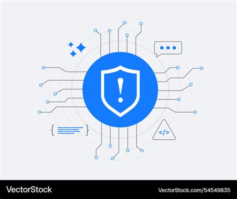 Ai Cybersecurity Risks And Machine Learning Vector Image