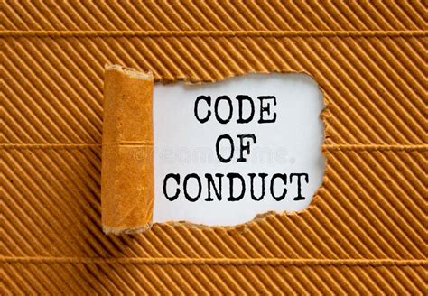 Code Of Conduct Symbol Concept Words `code Of Conduct` On Wooden Blocks On A Beautiful Grey