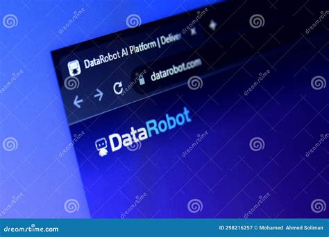Datarobot Ai Company Logo Editorial Photography Image Of Display 298216257