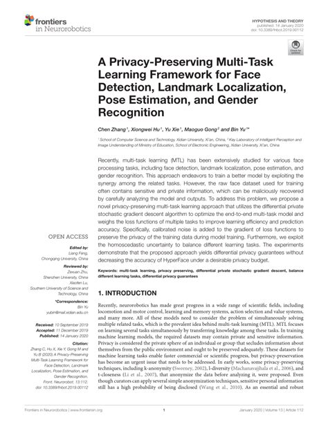 Pdf A Privacy Preserving Multi Task Learning Framework For Face Detection Landmark