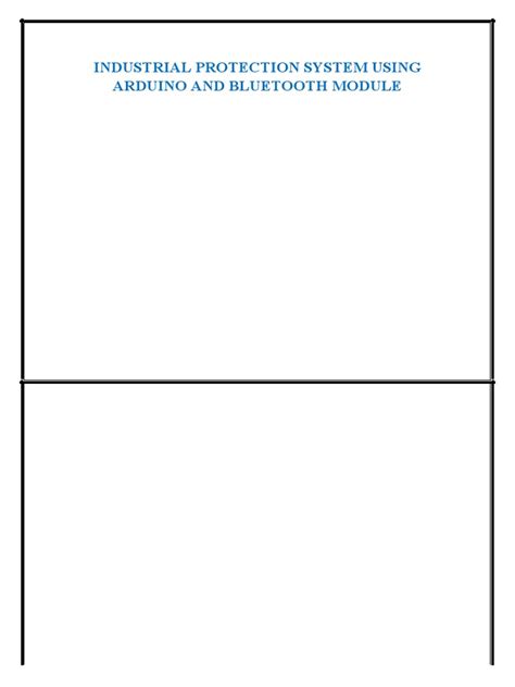Industrial Protection System Using Arduino And Bluetooth Module Pdf