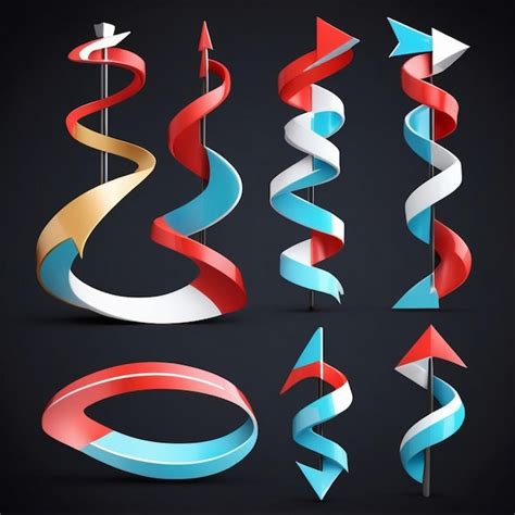 Curvy Arrow Set Premium AI Generated Image