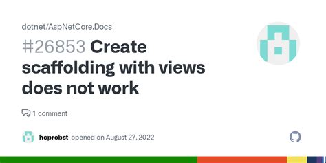 Create Scaffolding With Views Does Not Work Issue Dotnet AspNetCore Docs GitHub