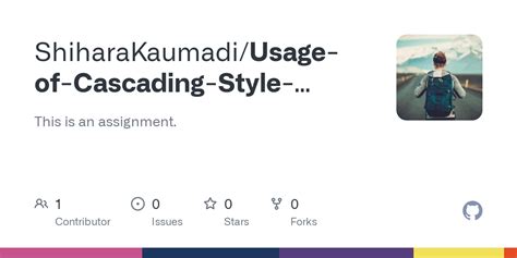 Github Shiharakaumadi Usage Of Cascading Style Sheet This Is An Assignment