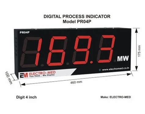 ELECTROMED Digital Jumbo Display Process Indicator 4 Inch Model Name Number PR04P At 7850