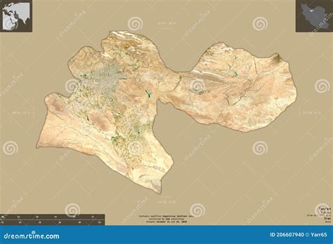 Tehran Iran Composition Sentinel 2 Satellite Stock Illustration