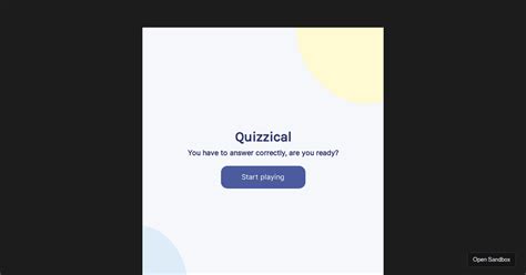 Quizzical App Codesandbox Quizzical App Codesandbox