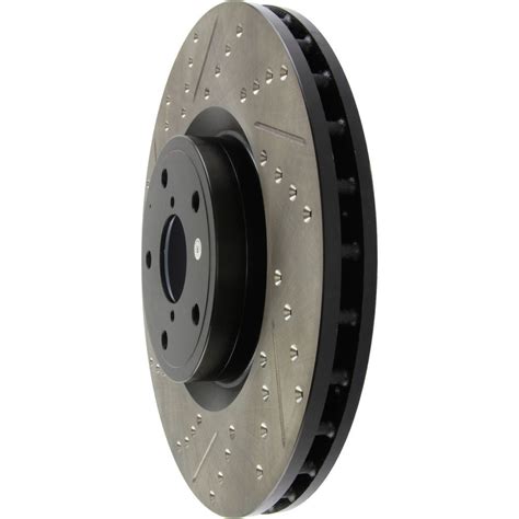 Stoptech Sport Slotted Drilled Brake Rotor Front Right Subaru Sti 05 17 Import Image Racing