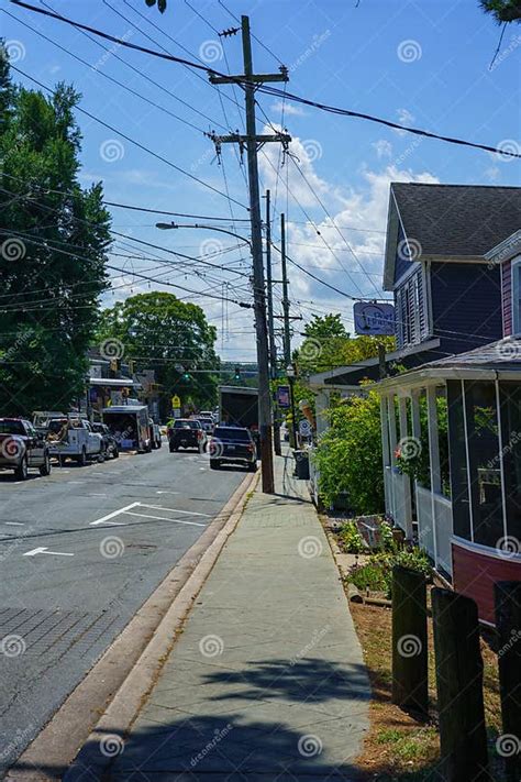 Street View Of North East Maryland Editorial Stock Image Image Of