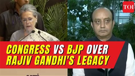 Sonia Gandhi Praises Rajivs Achievements Bjp Reminds Her Of Bofors