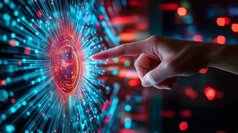 A Human Hand Touches A Neural Network Generative Ai Stock Illustration Illustration Of Future