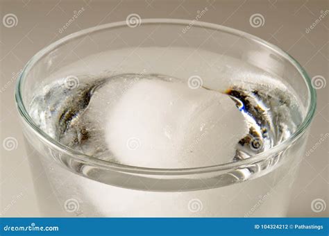 Physics Ice Cube Floating Over Water Stock Photo Image Of Water Studio