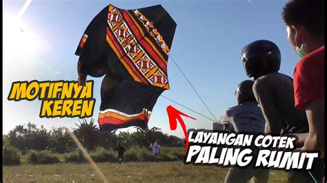Ternyata Di Cat Layangan Cotek Motif Paling Rumit Youtube