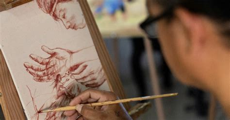Kunstner Maler Bilder Med Sitt Eget Blod