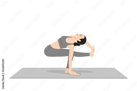 One Legged Revolved Chair Pose Compass Variation Eka Pada Parivrtta Utkatasana Surya Yantrasana