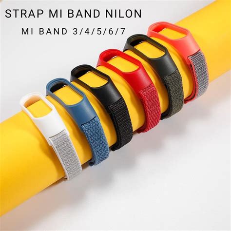 Jual Strap Mi Band 7 6 5 3 4 Nilon Tali Pengganti Xiaomi Mi Band 7 Nilon Warna Warni Shopee