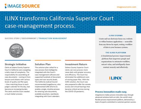 Solano Courts Improves Court Records Process Imagesource Inc