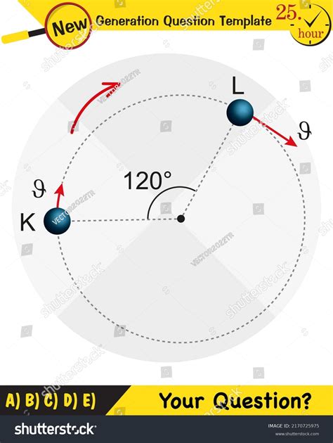 Physics Uniform Circular Motion Changing Position Stock Vector Royalty Free 2170725975