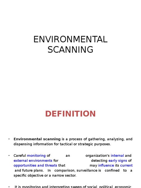 Environmental Scanning Ppts Pdf Strategic Management Swot Analysis