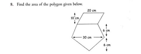 Find The Area Of The Polygon Given Below Filo
