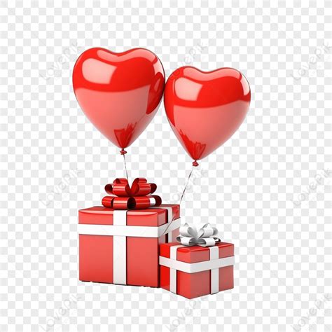 풍선 고립 된 3d 렌더링 선물축하현대의 Png 일러스트 무료 다운로드 Lovepik