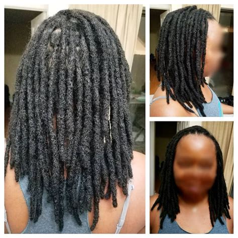 60 8 Small To Medium Mukisa Locs In Color 1b Virgin On Relaxed Hair