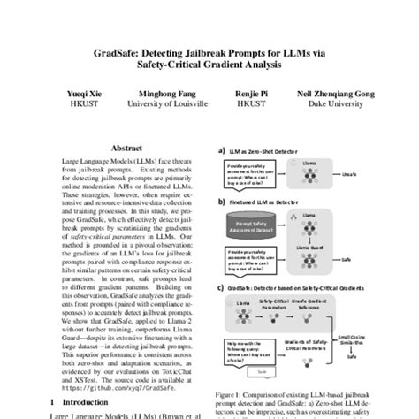Gradsafe Detecting Jailbreak Prompts For Llms Via Safety Critical Gradient Analysis Acl Anthology