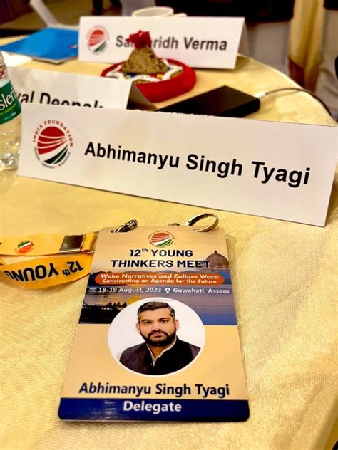 Abhimanyu Pratap Singh Tyagi On Linkedin Ytm2023 Indiafoundation