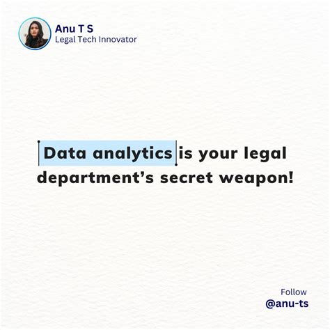 Anu T S On Linkedin Legal Dataanalytics