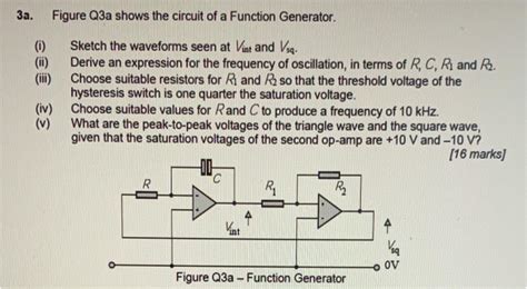 3a Figure Q3a Shows The Circuit Of A Function