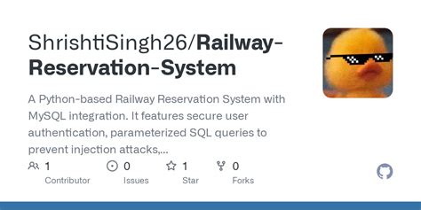 github shrishtisingh26 railway reservation system a python based railway reservation system