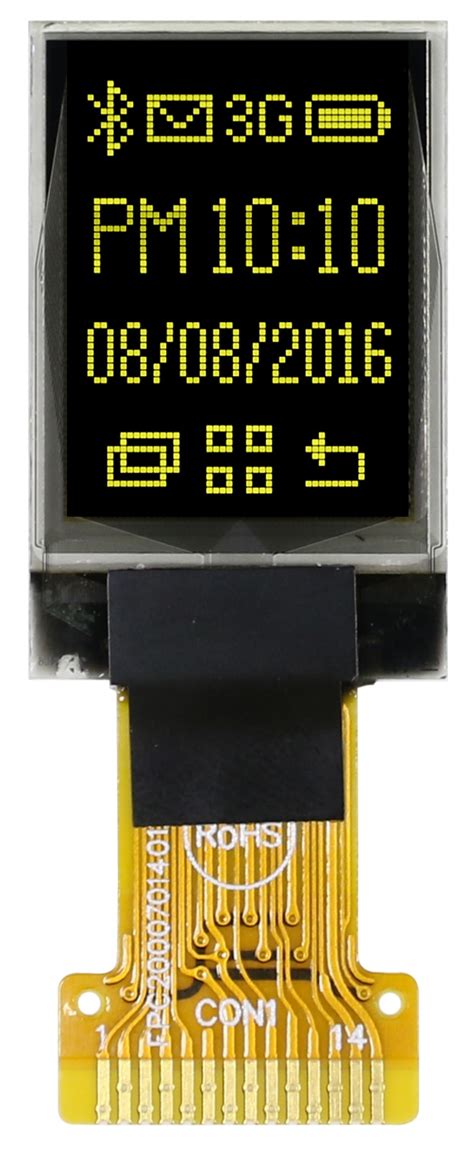 Mcot048064a1v Yi Midas Midas 071in Yellow Passive Matrix Oled Display 48 X 64pixels Cot I2c Mcot048064a1v Yi Midas Midas 071in Yellow Passive Matrix Oled Display 48 X 64pixels Cot I2c