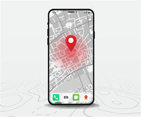 Mobile Map Gps Smartphone Map Application And Red Pinpoint On Screen App Search Map Navigation