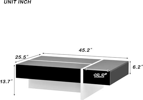 Mesa De Centro Moderna De 452 Pulgadas Con Cajón Mesa De Centro Con