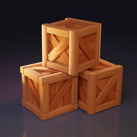 3d Crates Vitória Lucatto Crates Props Concept Game Design