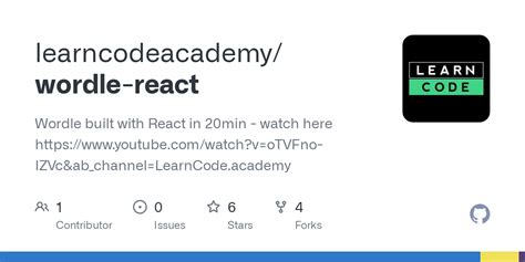 GitHub Learncodeacademy Wordle React Wordle Built With React In