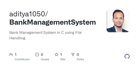 GitHub Aditya1050 BankManagementSystem Bank Management System In C Using File Handling