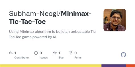 Github Subham Neogiminimax Tic Tac Toe Using Minimax Algorithm To