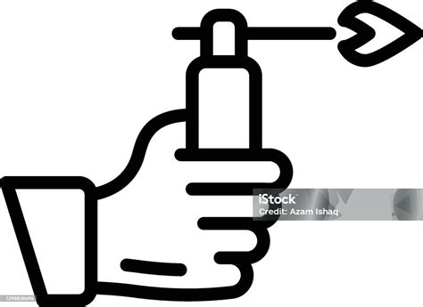 용접공 홀딩 미그 건 벡터 아이콘 디자인 아크 용접 장비 및 금속 작업 기호 흰색 배경 건설 및 산업 제조 기호 야외 점화 부탄