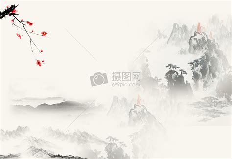 水墨画山水图片素材 正版创意图片500450615 摄图网