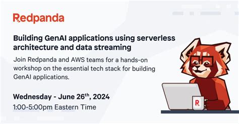 redpanda data on linkedin aws and redpanda workshop building genai apps