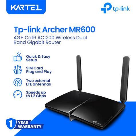 Tp Link Archer Mr Dual Band Ac G Cat Wi Fi Gigabit Lte Wifi Router