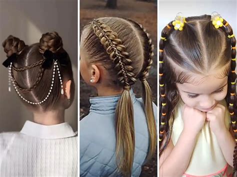 جدیدترین مدل‌های بافت مو ساده بچه گانه برای مهمانی و مدرسه