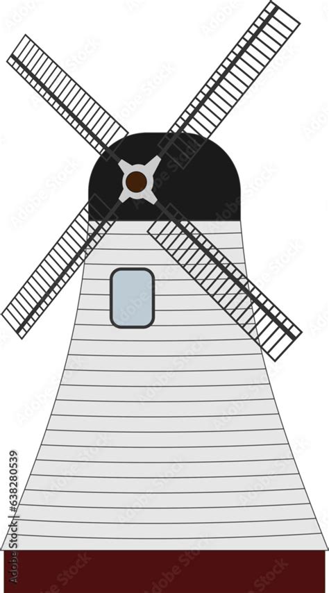 풍력발전 풍차 벡터 일러스트 Stock Vector Adobe Stock
