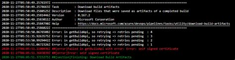 Azure Devops Self Hosted Agent Is Not Able To Download Artifact From Azure Artifacts Stack