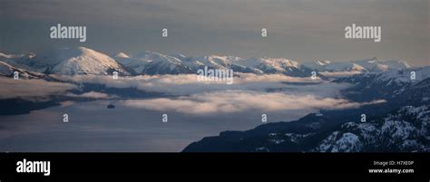 View Across Behm Canal In Misty Fjords National Monument Alaska Stock