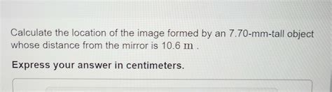 Solved A Convex Spherical Mirror Has A Radius Of Curvature